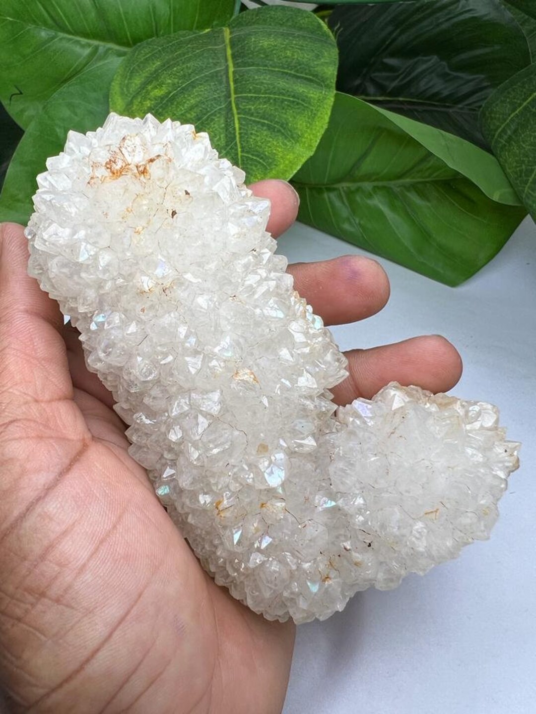 Neon Blue Fire Anandalite Aurora Quartz Crystal Stone With Rainbow 301 ...