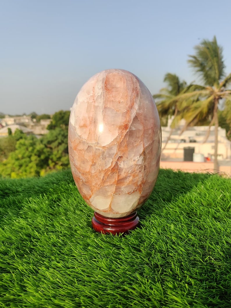 10.7 LB Extremely Rare Red Lithium Quartz Stone Lingam for - Etsy