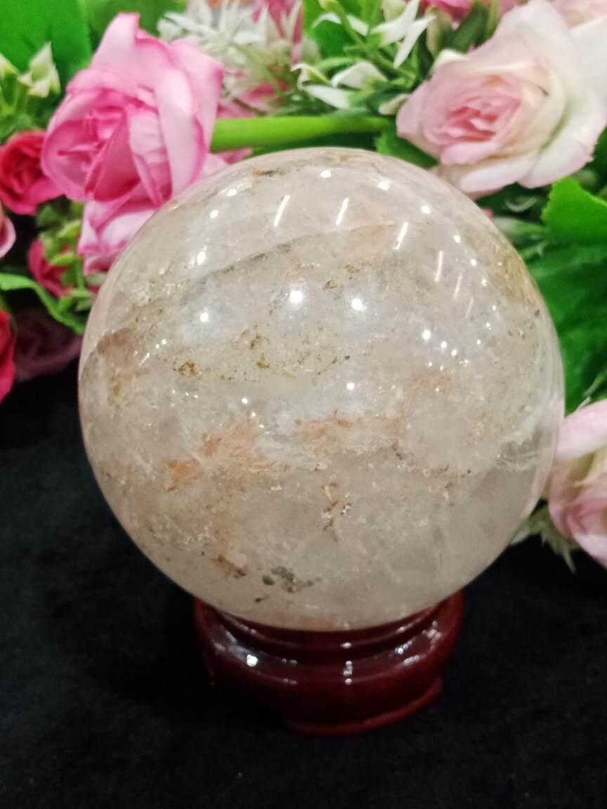 Extremely Rare 82 MM Red Lithium Quartz Stone Sphere for Deep - Etsy