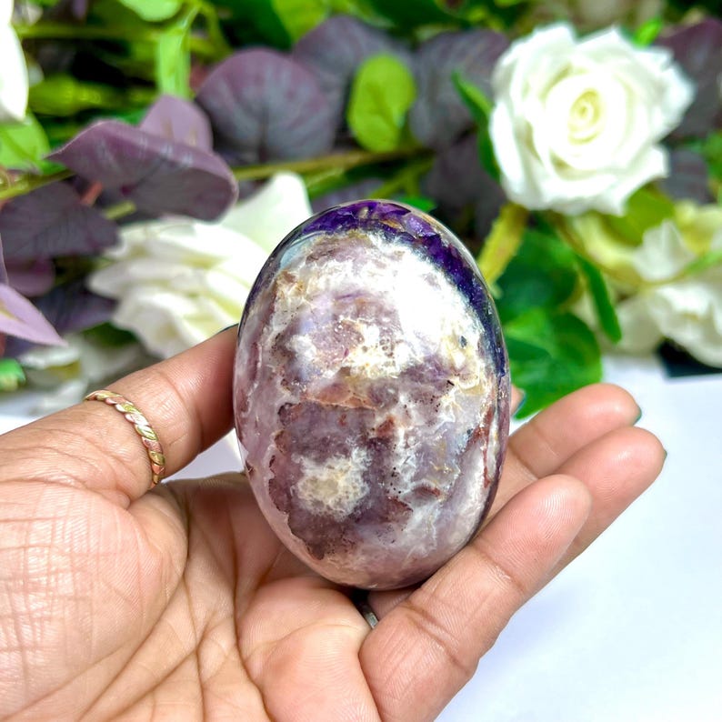 Auralite 23 Stone Druzy Geode Altarstone Lingam 230gm Red Hematite Tip ...