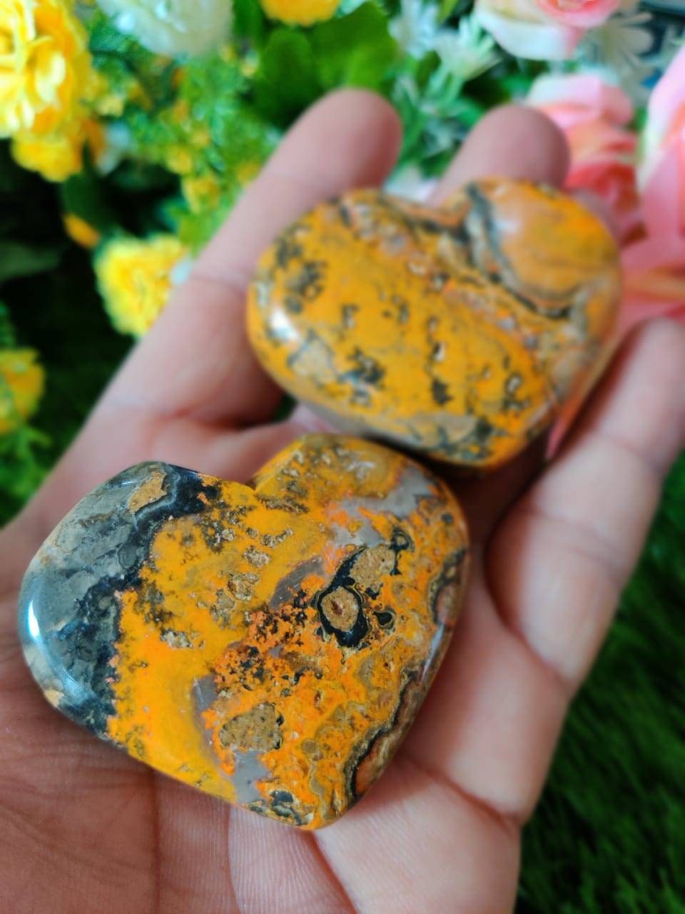 Bumble Bee Jasper Heart for Organs Healing Bumblebee Jasper | Etsy
