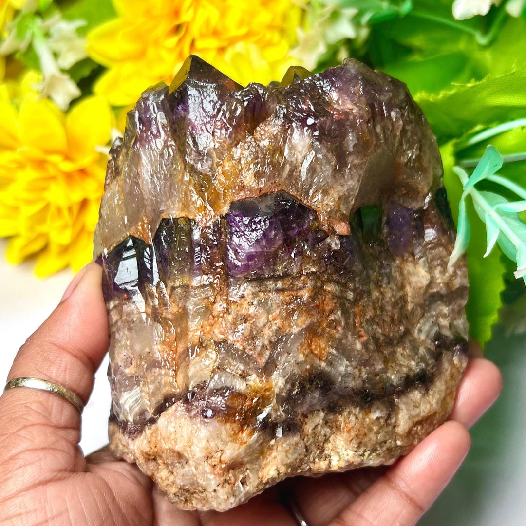 Auralite 23 Stone Crystal Point Altar Stone 799 Grams Red Hematite Tip ...