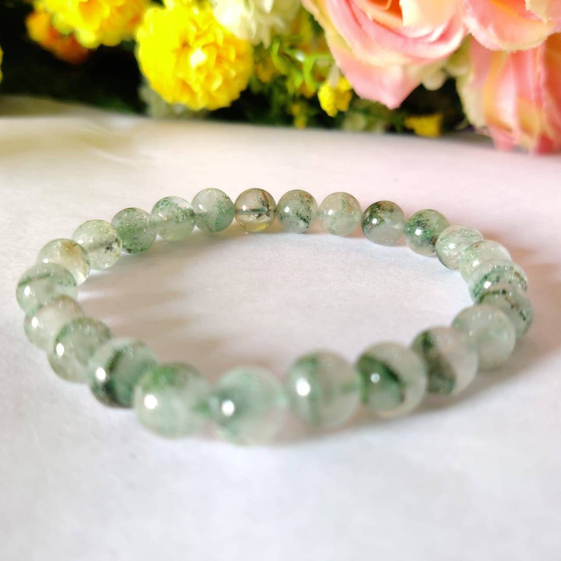 Deva Quartz Green Phantom Manifestation Bracelet 8 MM 10 MM - Etsy