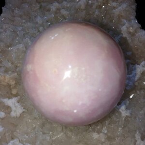 Pink Aragonite Natural Stone Sphere Ball Orb Uplifting-calming Healing ...