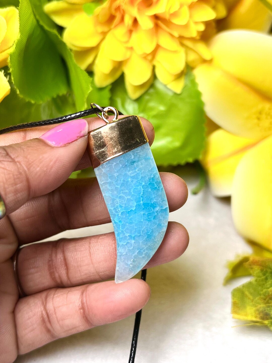 Ajoite Natural Stone Pendant 11 Gram for Harmony Peace Aura Healing ...