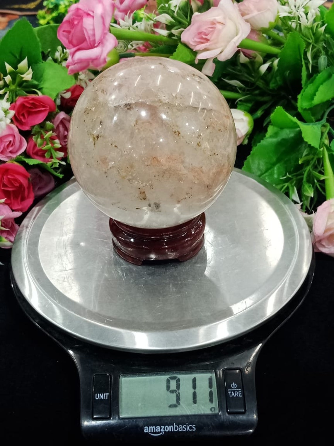 Extremely Rare 82 MM Red lithium Quartz Stone Sphere For deep | Etsy