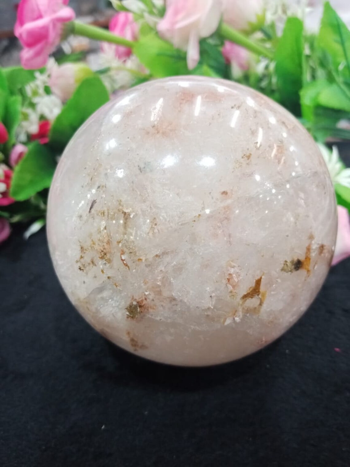 Extremely Rare 82 MM Red lithium Quartz Stone Sphere For deep | Etsy