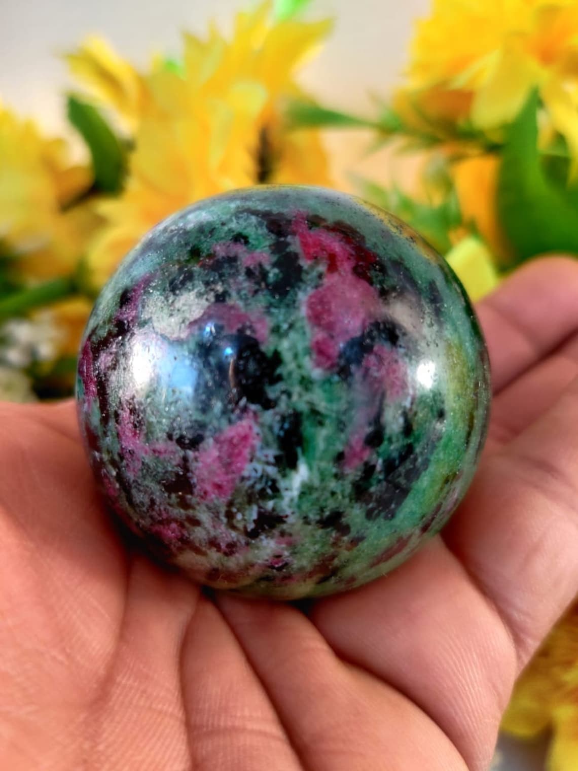 African Ruby Zoisite Stone Anyolite Stone Sphere Ball | Etsy