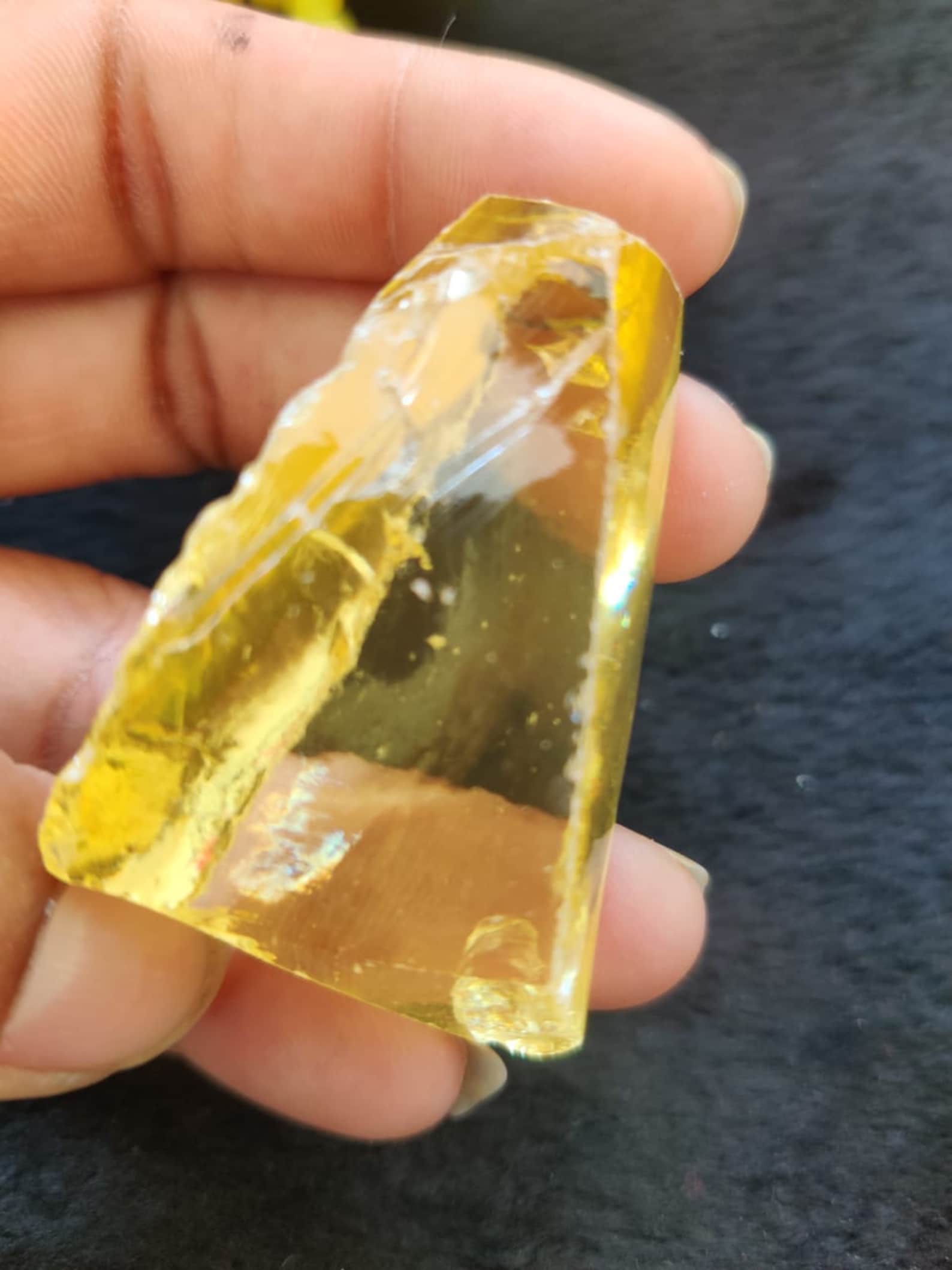 Andara Crystal Glass Solaris Yellow Honey Monatomic Shaman | Etsy