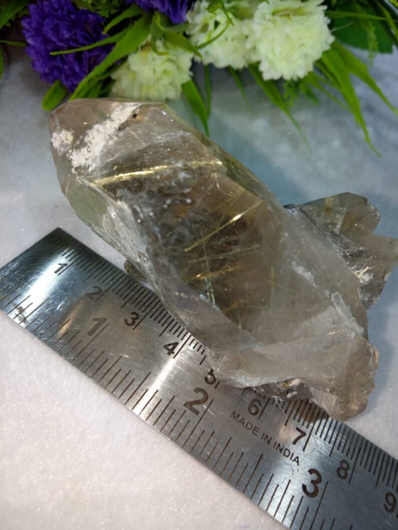 Golden Rutile Natural Crystal Rough Stone Raw Crystal Point - Etsy