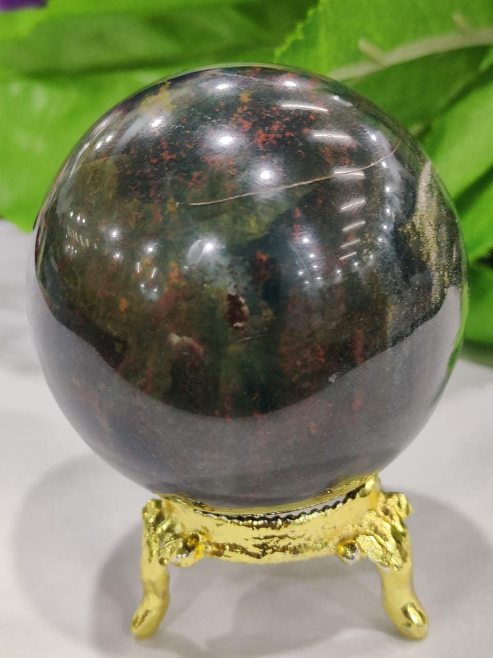 Bloodstone Heliotrope Sphere Ball Orb 55 MM For Instils | Etsy