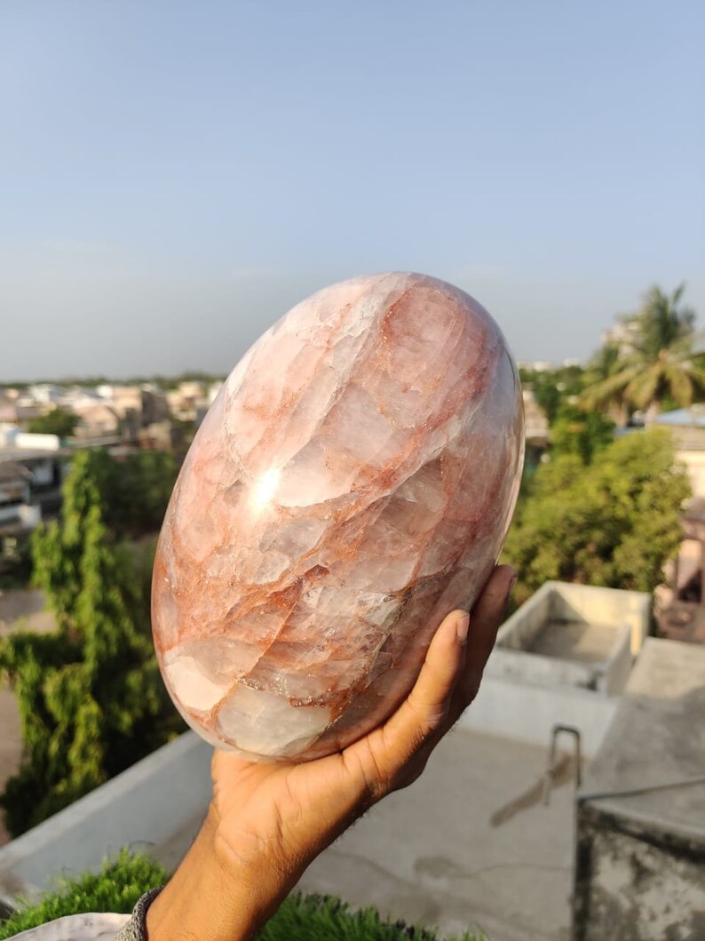 10.7 LB Extremely Rare Red Lithium Quartz Stone Lingam for - Etsy