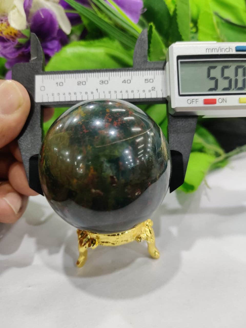 Bloodstone Heliotrope Sphere Ball Orb 55 MM For Instils | Etsy