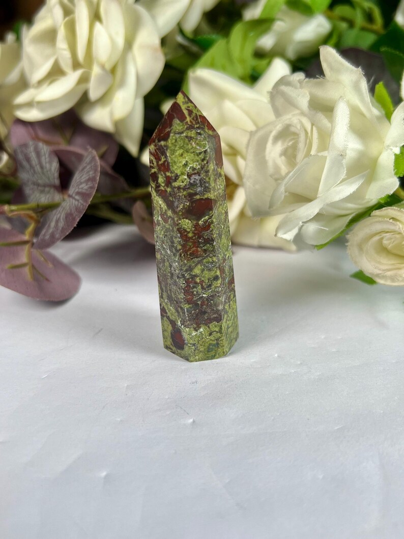 Dragon Blood Stone Obelisk Tower Polished Crystal Wand 56 Gram - Etsy