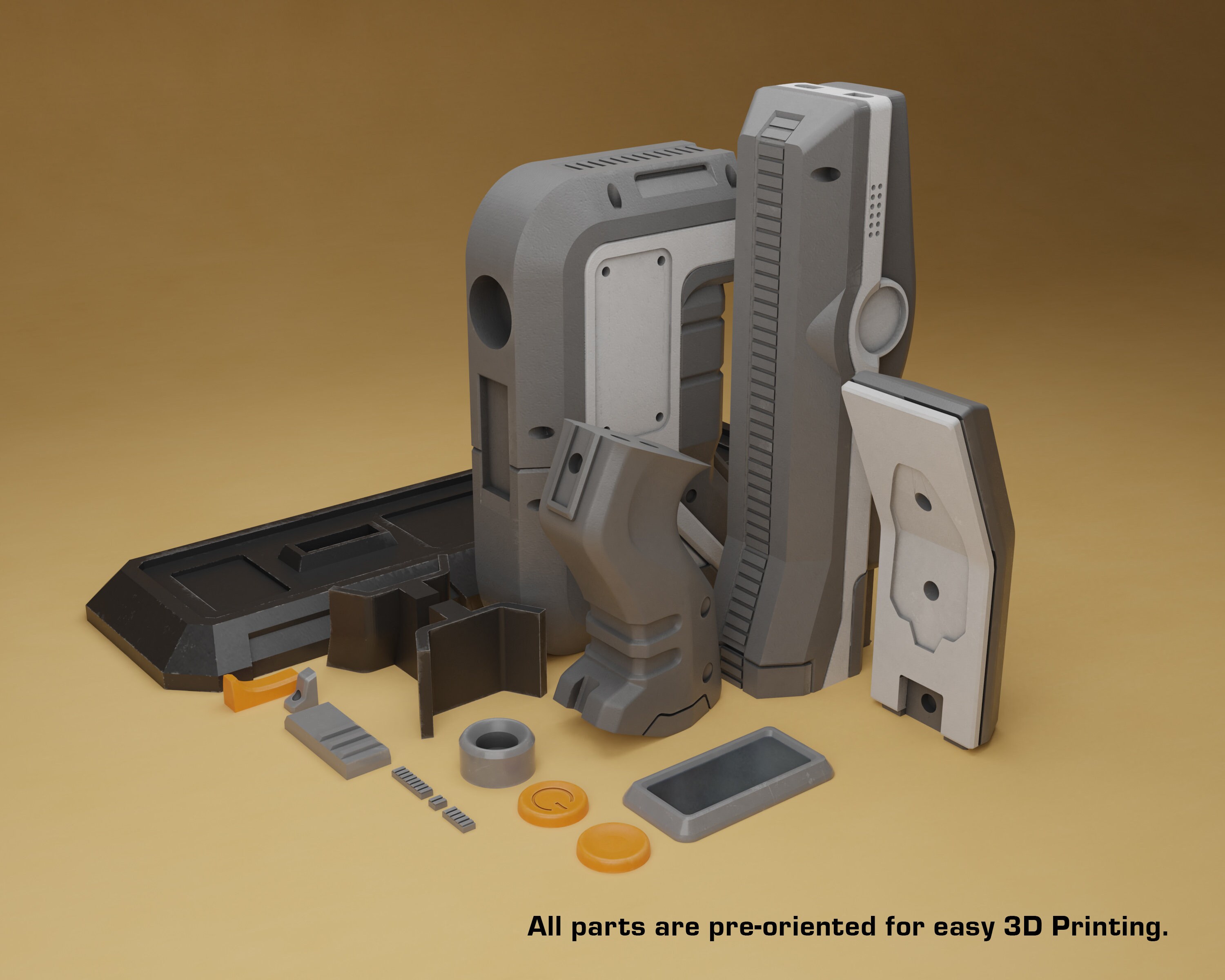 Borderlands Tediore Pistol 3D Model STL File for 3D Printing 3D ...