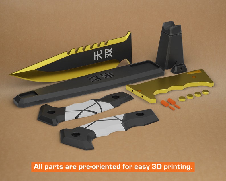 Valorant Tactical Knife 3d Model Stl File For 3d Printing Replica Prop