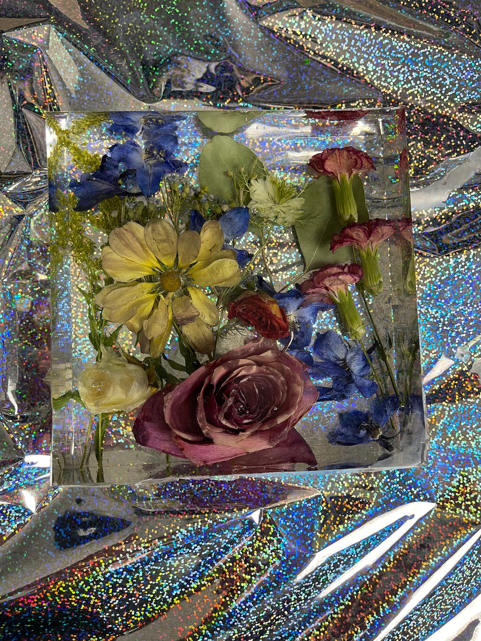 6x6 Square Floral Preservation, Wedding, Funeral, Anniversary Preserve ...