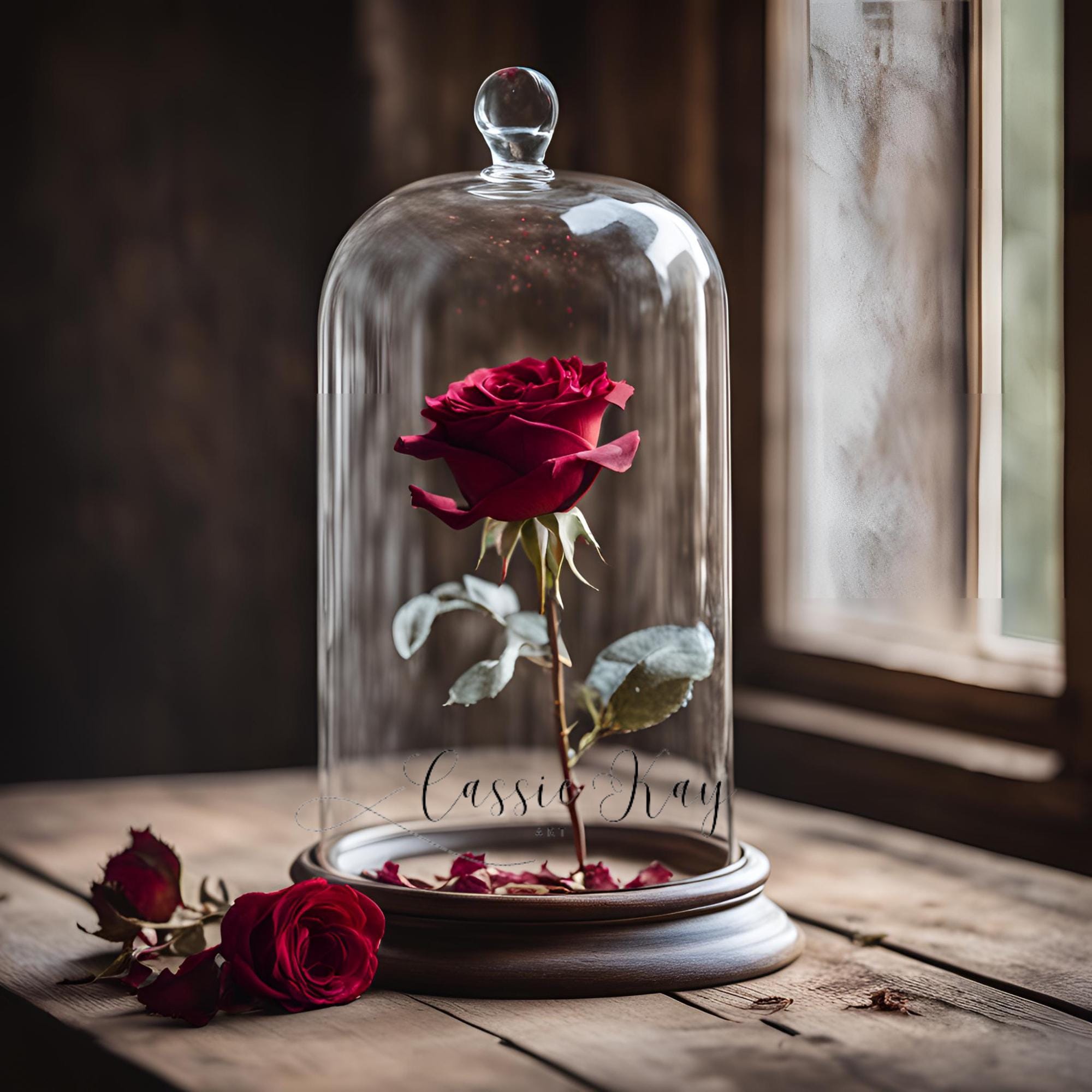 Beauty and the Beast Inspired Bell Jar Rose Preservation, Wedding ...