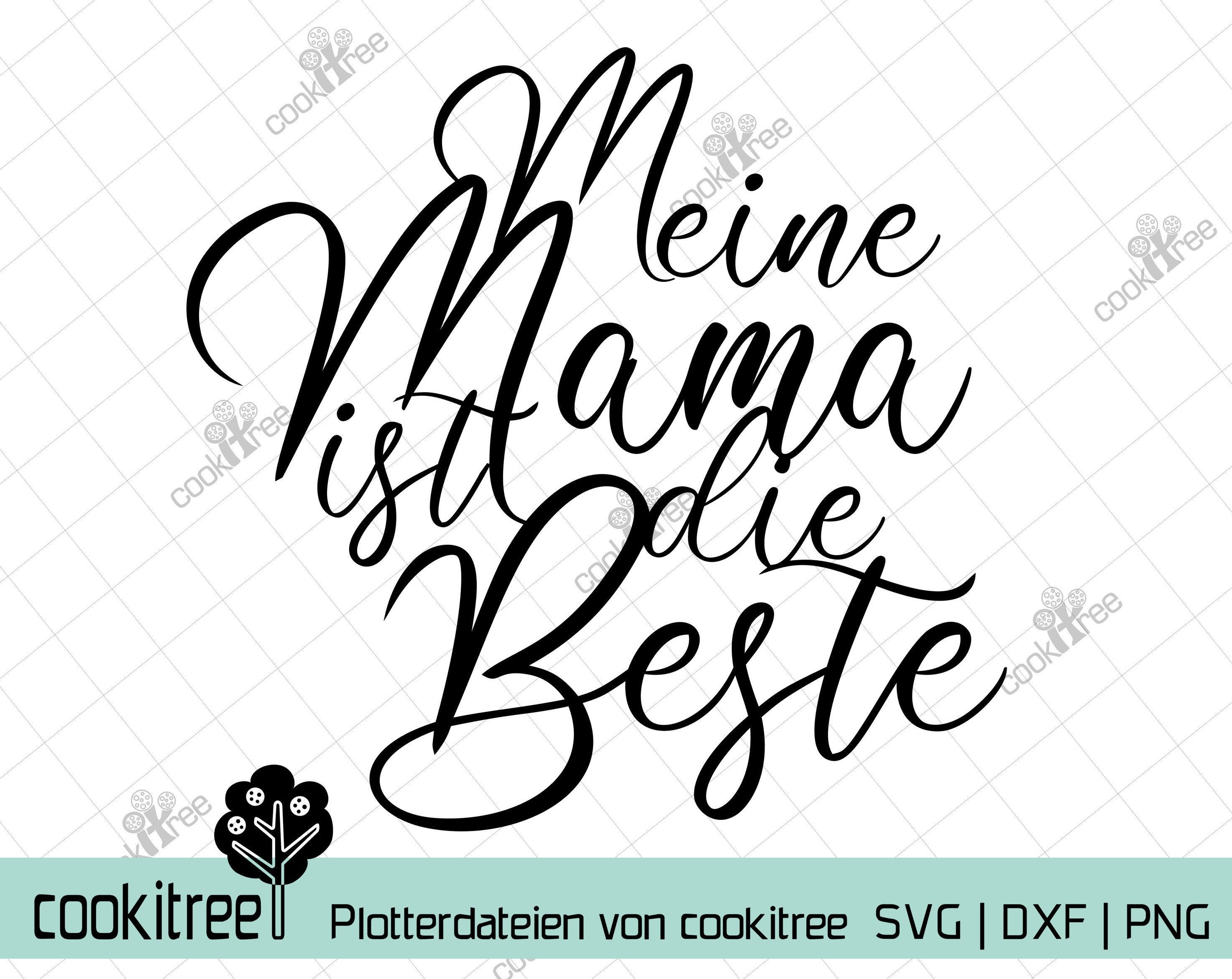 Plotter File Plot Dxf Svg Png Mother's Day My Mom is the Best Birth ...