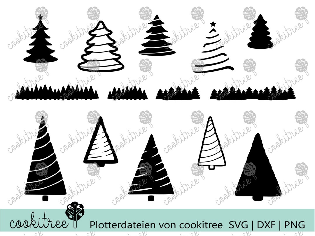 Plotter File Plot Tinge Plot Dxf Svg Png Fir Tree Christmas Tree ...
