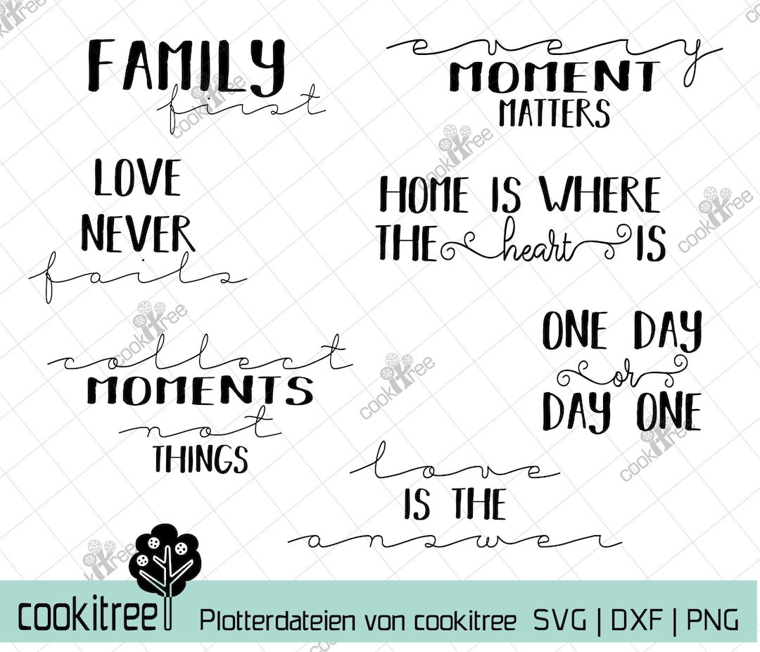 Plotter File Plot Plot Dxf Svg Png Family Love Statement Moment - Etsy