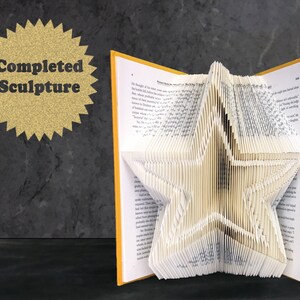 Folded Book Art Double Star Book Decor Double Star Book - Etsy