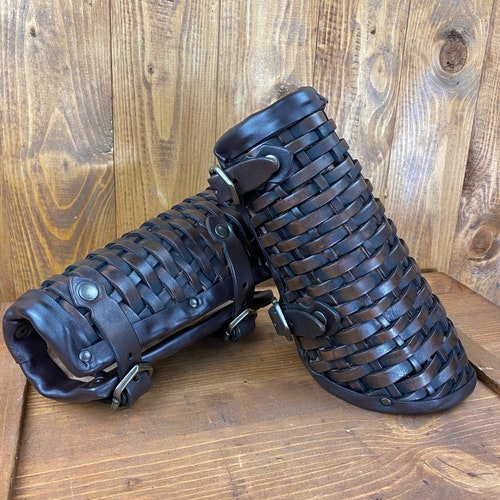 Handmade Leather Bracers - Etsy