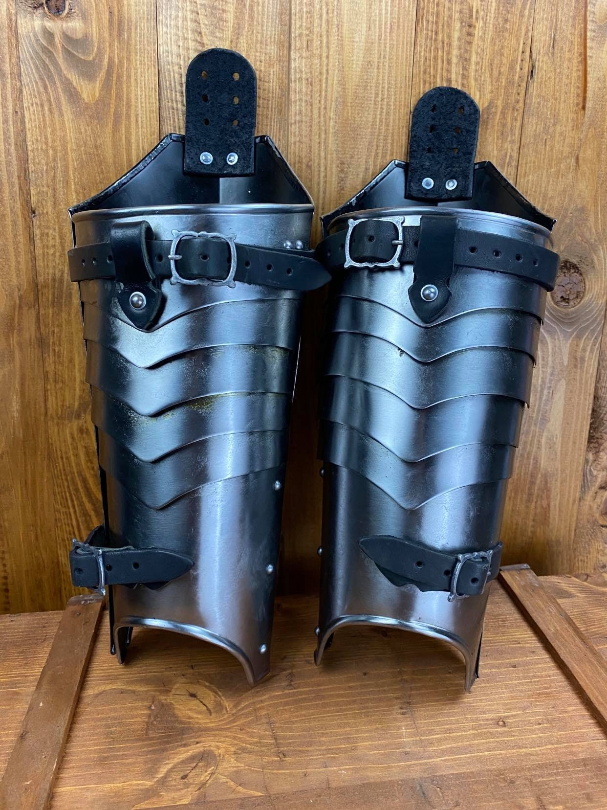 Metal Segmented Full Greaves Totally Handmade Perfect per - Etsy