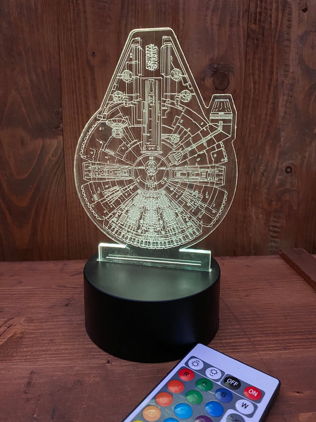 Space Ship 3D LED LAMP Multicolor, Remote Control Battery and Usb - Etsy UK