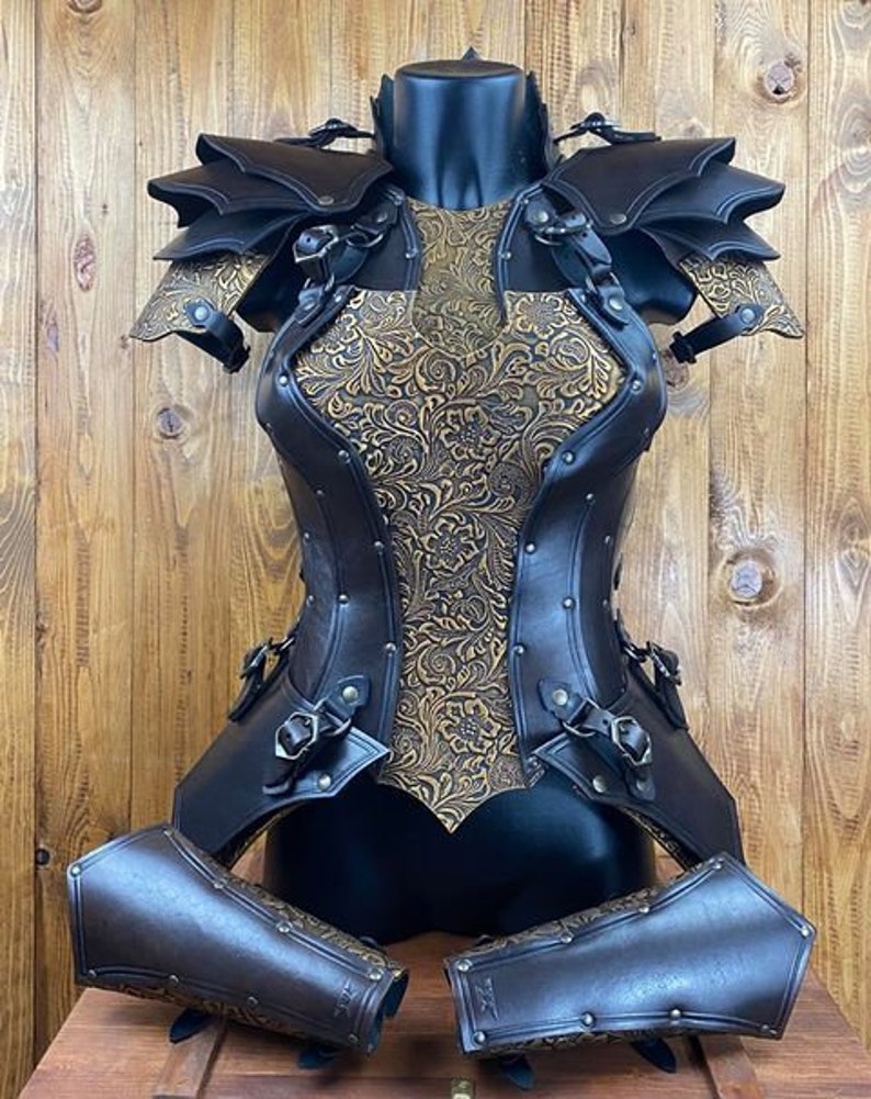 Decorated Leather Armor for Female Warrior Perfect for Role | Etsy