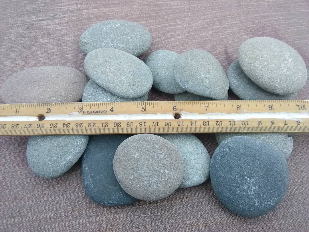 30 Flat Rocks, 2 Inchs to 3 Inches Flat Medium Rocks, Cairn Stones, PNW ...
