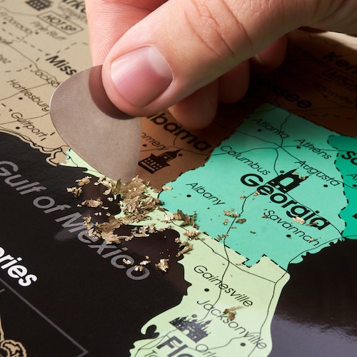 Scratch off United States Map USA Travel Checklist Travel - Etsy