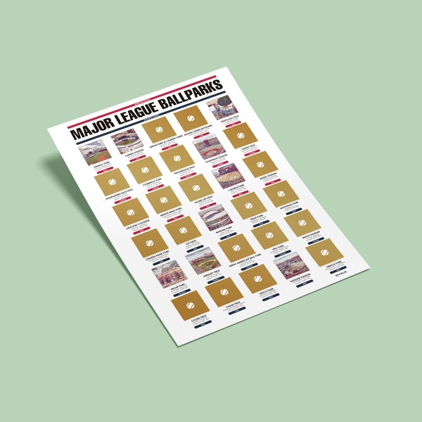 Baseball Checklist Poster - Etsy