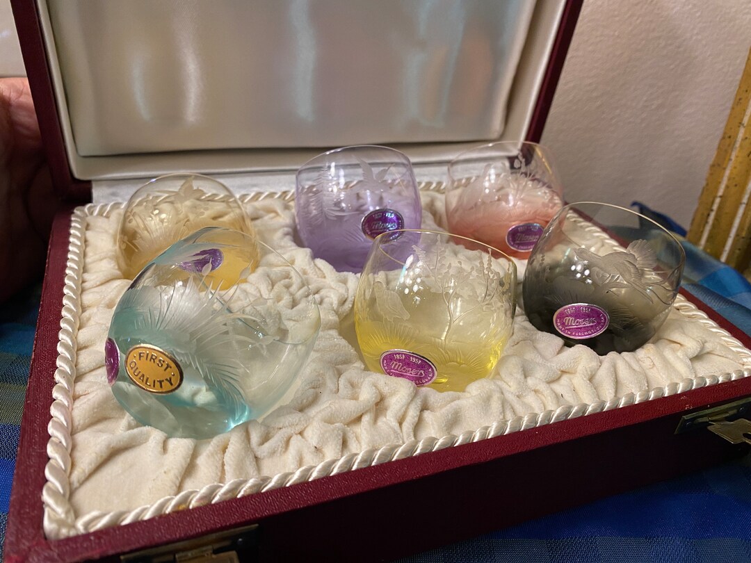 Moser Multicolor Glass Moser Culbuto RARE Art Glass Birds - Etsy