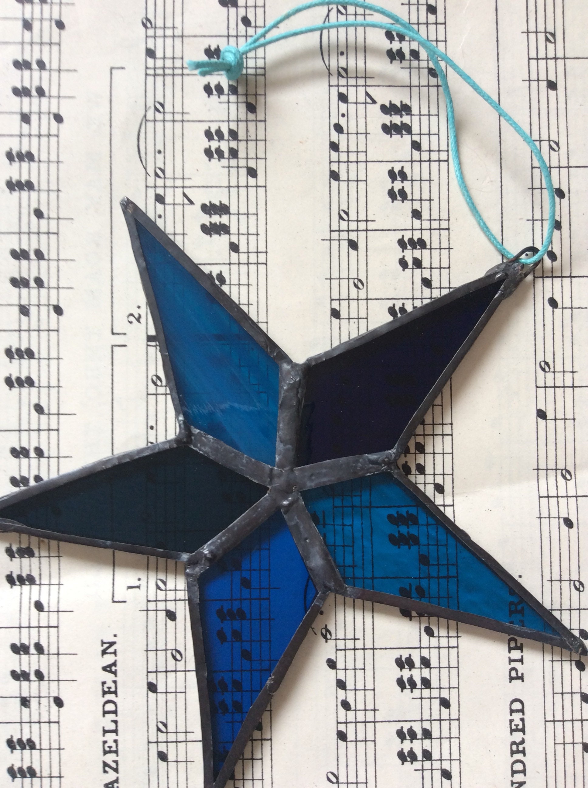 Little Glass Star Decoration Available in Various Colours - Etsy UK