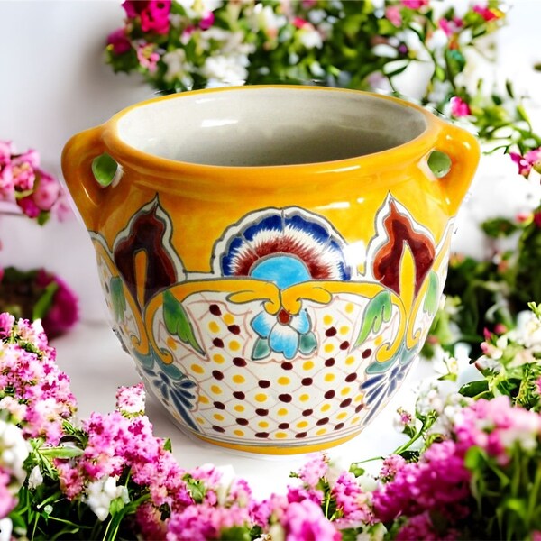Mexican Pottery Planter - Etsy