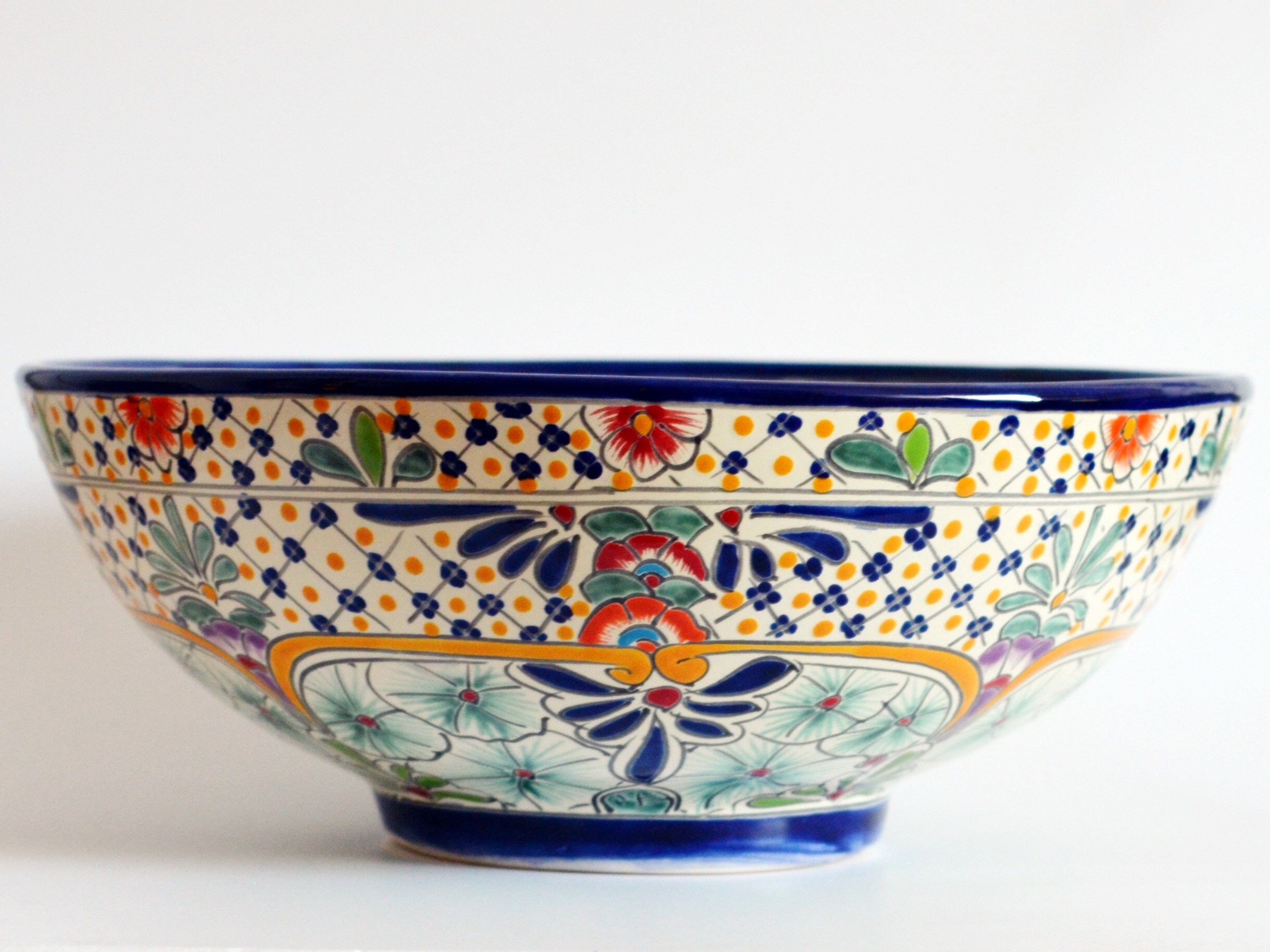 CARIBE Mexican Handpainted Washbasin Round Sink MEDIUM - Etsy