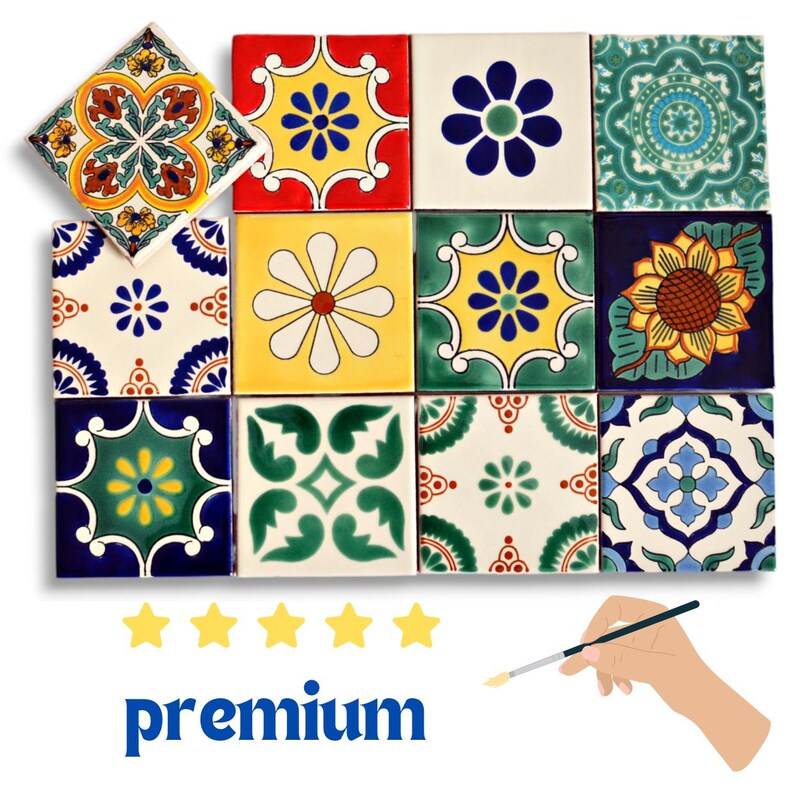 12 X 12 Mexican Tiles - Etsy
