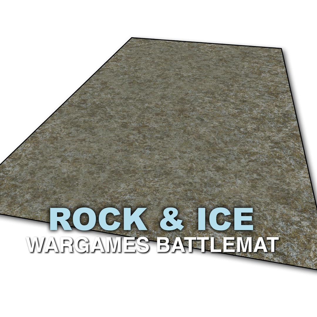 Wargaming Battlemat - Rock & Ice - Snow - Neoprene Rubber - Mousemat ...