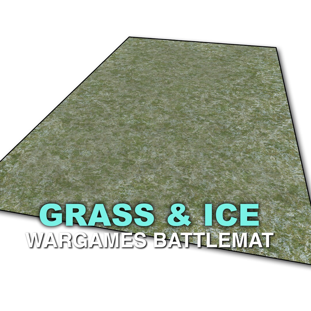 Wargaming Battlemat - Grass & Ice - Snow - Neoprene Rubber - Mousemat ...