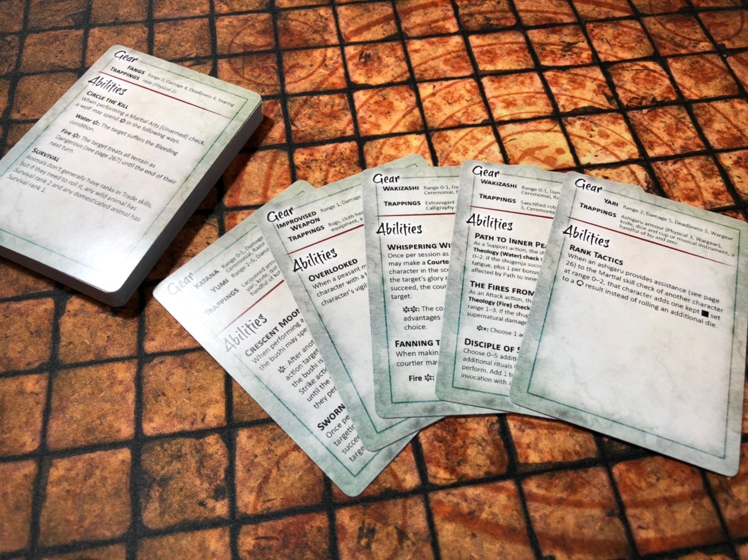 NPC Reference Card Set L5R RPG Legend of the Five Rings | Etsy UK