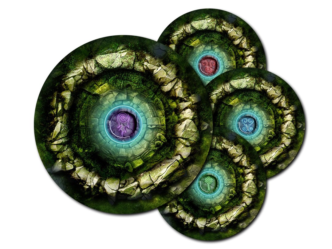 Fantasy Grimdark Objective Marker Set - Realm of Life - Forest Glade ...