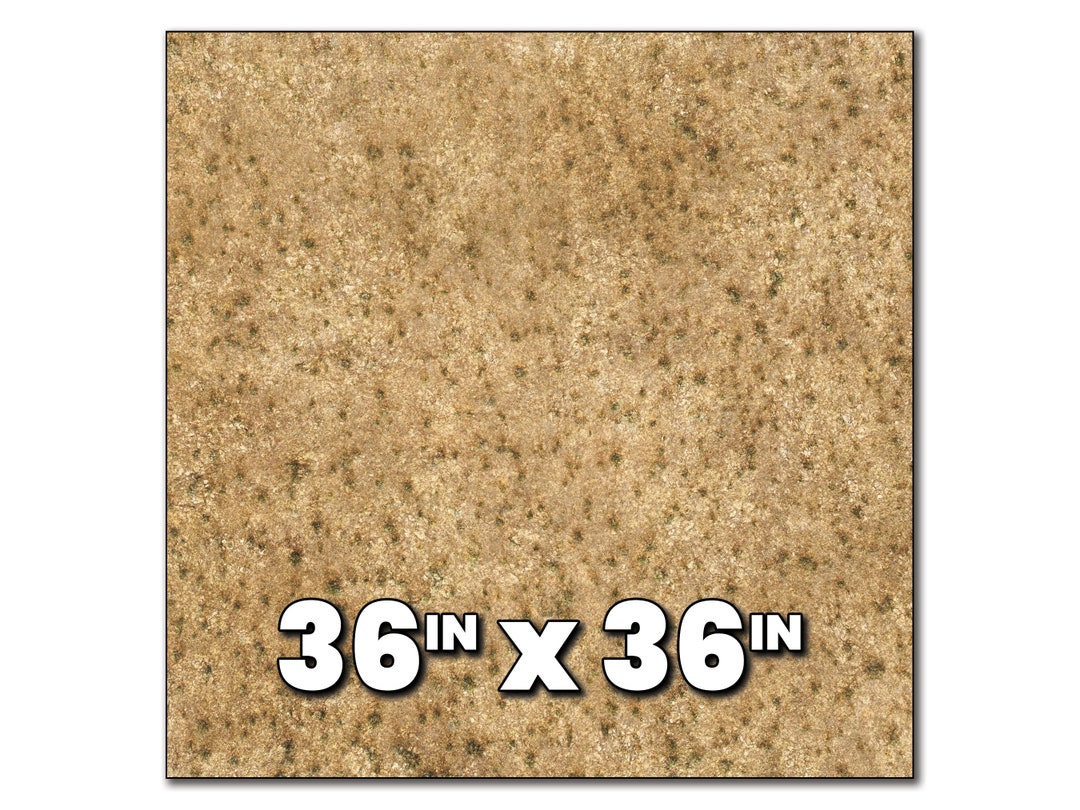 36" X 36" Wargames Battlemat, Desert Scrubland, Wild West, Neoprene ...