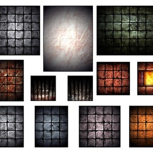 Dungeon Tiles - Rooms - Digital Download - Hi-res - Printable - Full ...