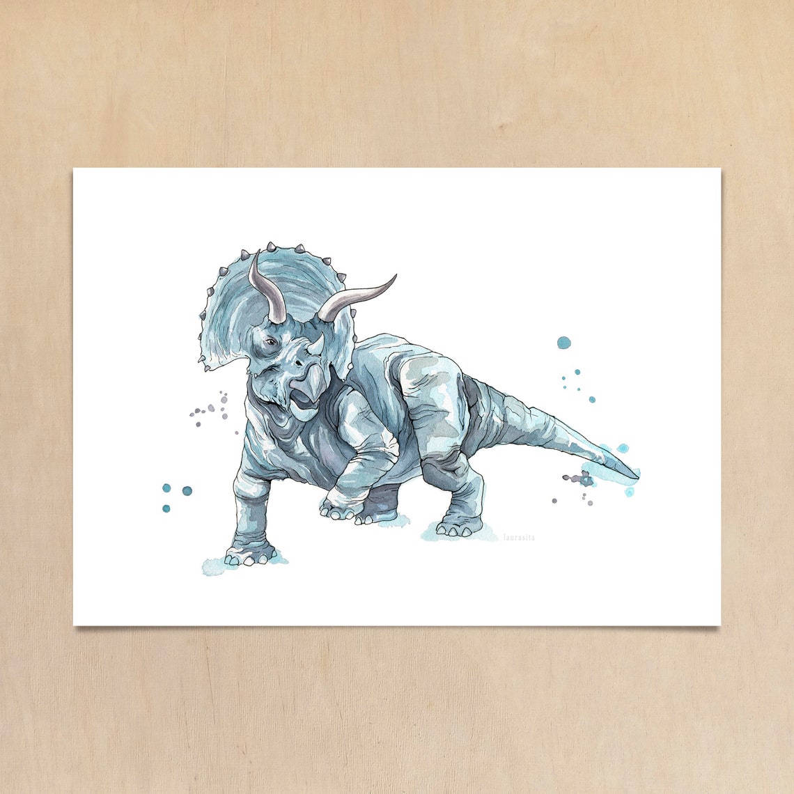 TRICERATOPS DINOSAUR / Dino / Fine-Art-Print / Giclée Print / | Etsy