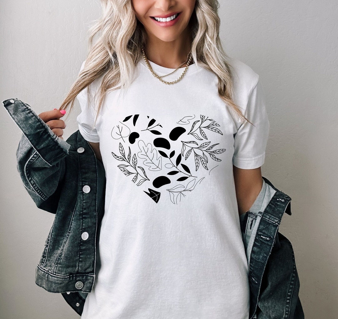 Boho Shirt, Flower Shirt, Botanical Shirt, Women's T-shirt, Casual Tee ...