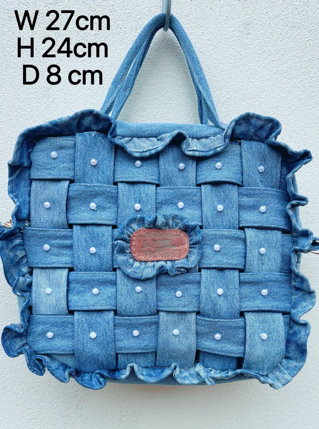 Weaved Denim Top Handle & Crossbody Bag - Etsy