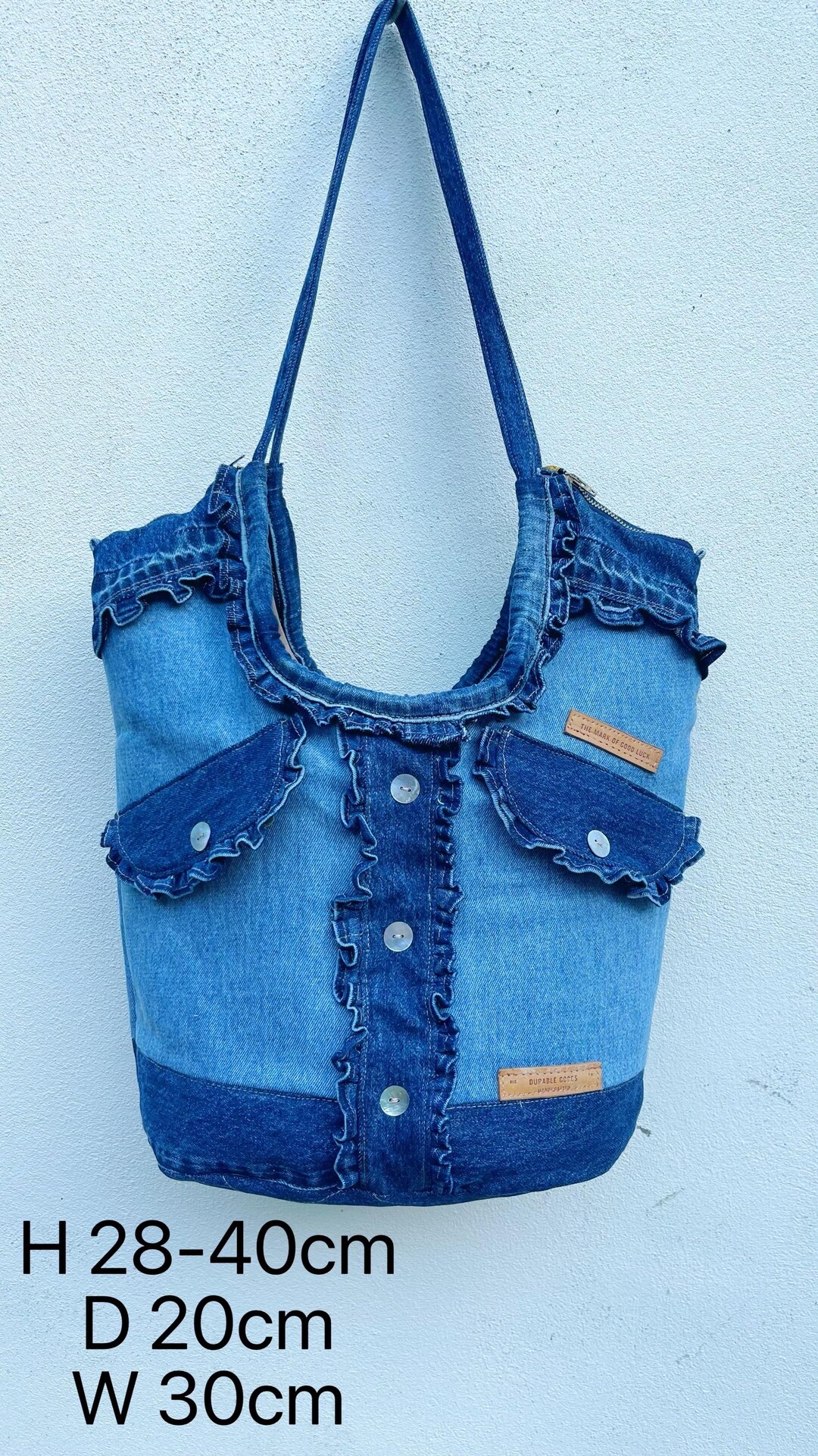 Denim Shoulder Bag / Crossbody Bag - Etsy
