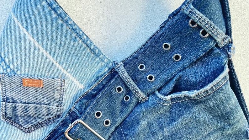 Denim Triangle Shape Crossbody Bag - Etsy