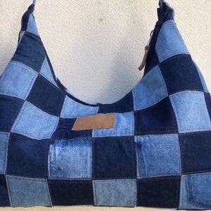 Denim Patchwork Shoulder/crossbody Bag - Etsy